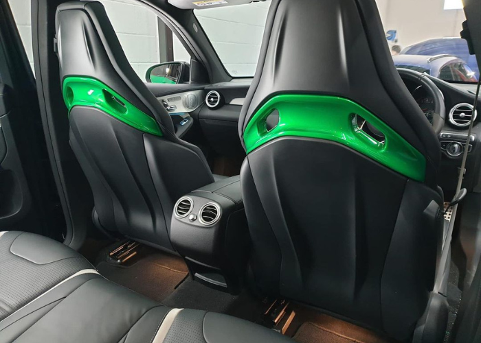 Mercedes AMG colour coded seats - Prestige Graphics